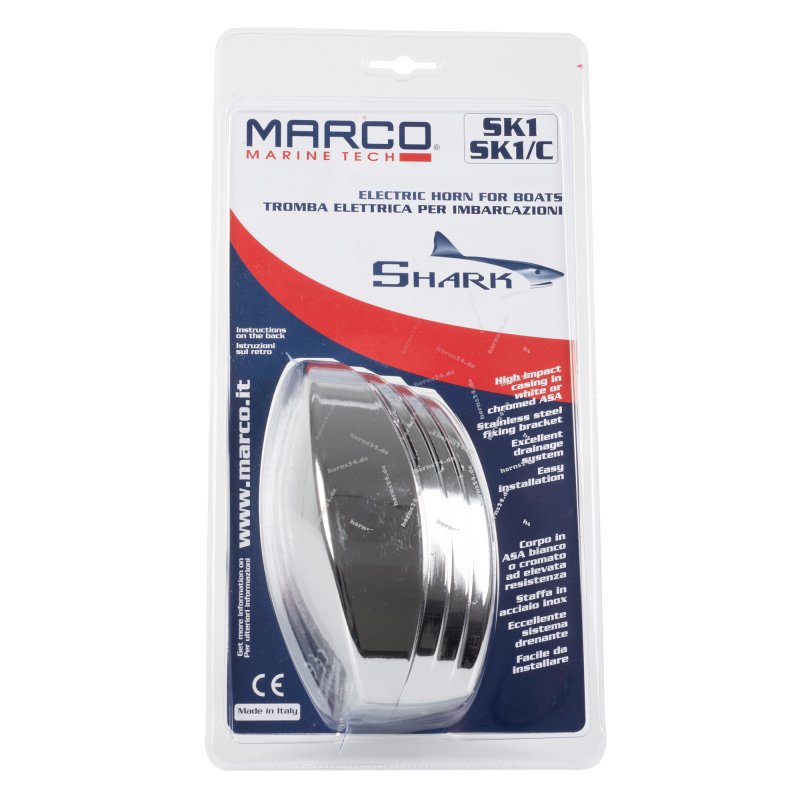 MARCO - SHARK Chrome Einzelhorn 12V - de, 35,80