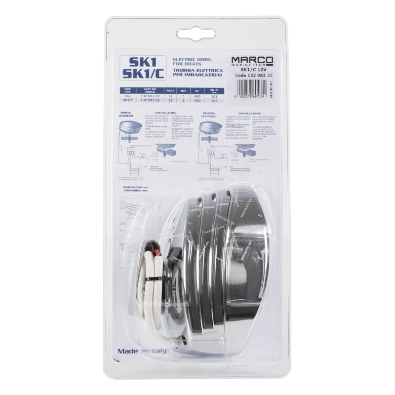 MARCO - SHARK Chrome Einzelhorn 12V - de, 35,80